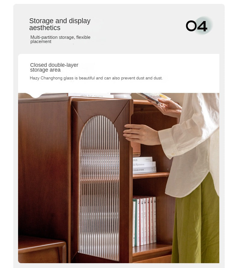 Poplar solid wood Side cabinet-