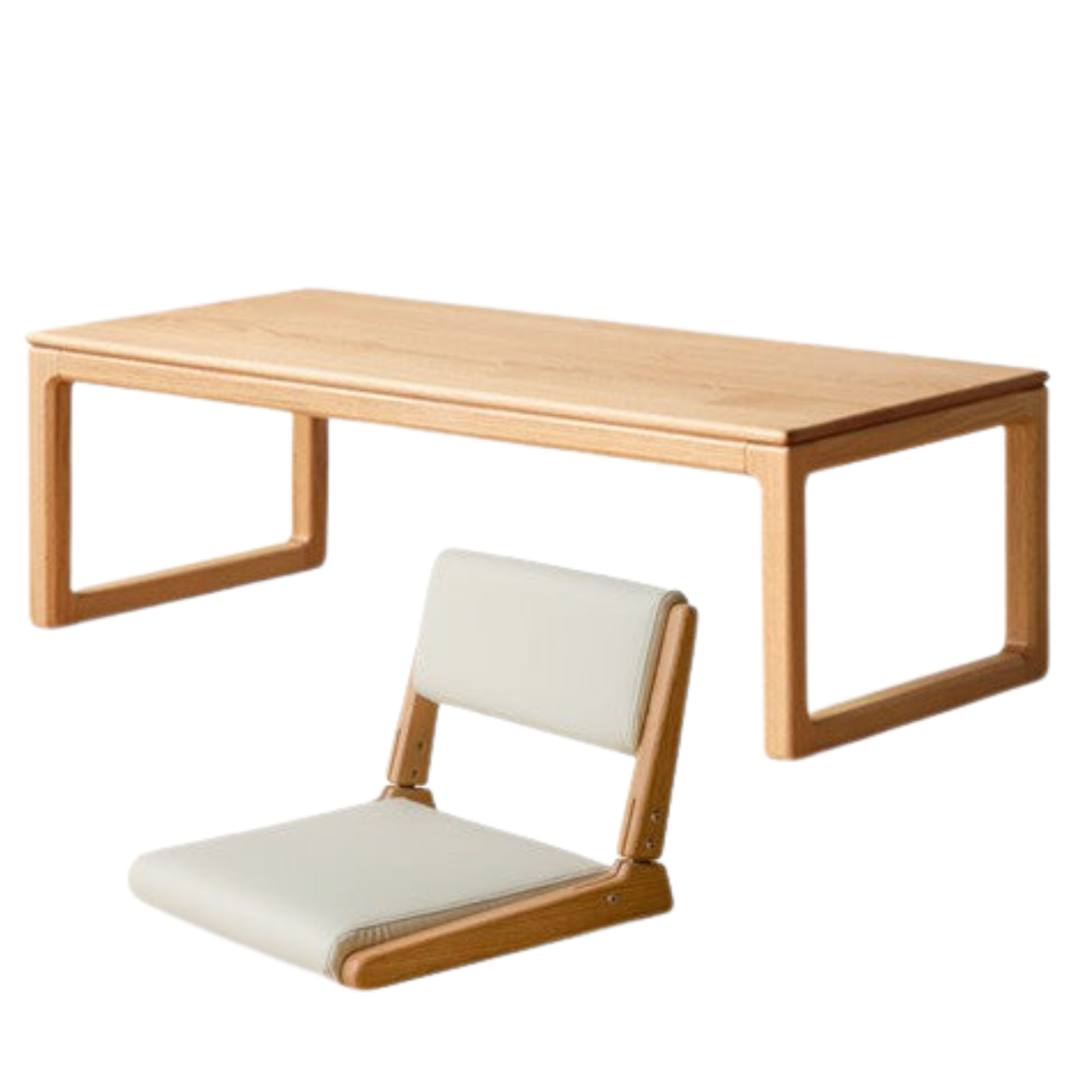 Oak, Black Walnut solid wood Japanese style coffee table
