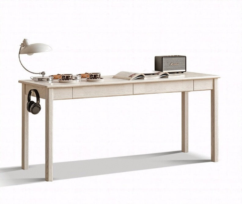 Oak solid wood Cream style Office desk