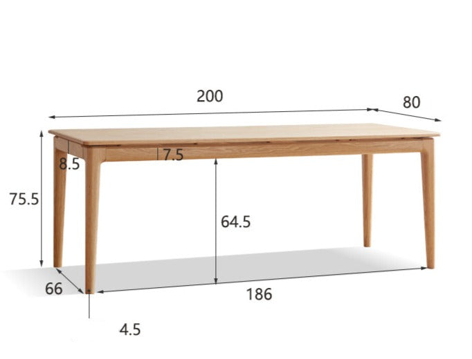 Oak solid wood Long office desk)