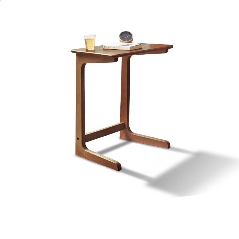 Oak Solid wood C-shaped side table-