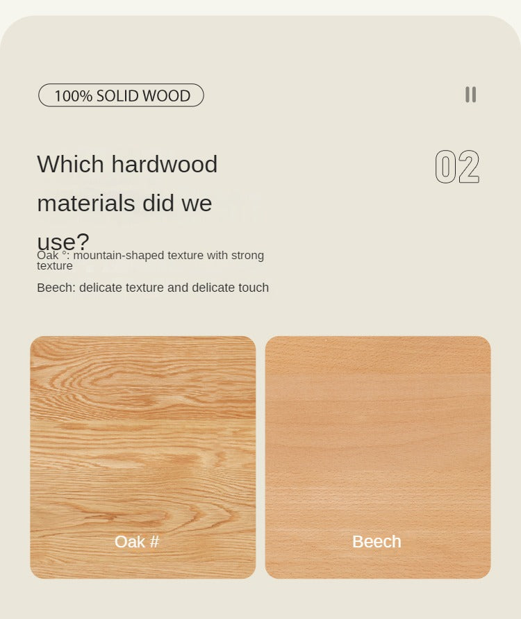 Oak, Beech solid wood bed with light and bookshelf.