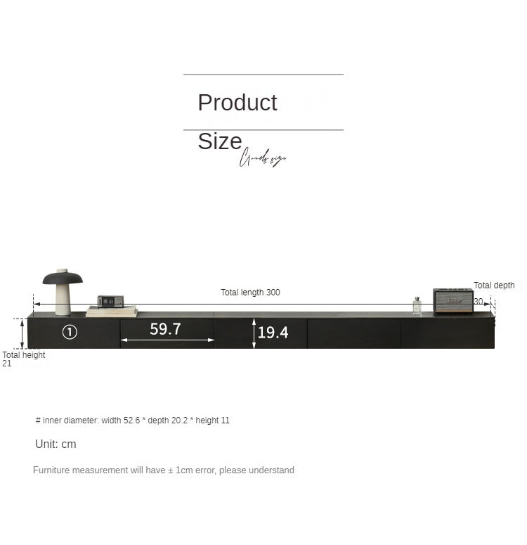 Oak solid wood suspended TV stand modern=