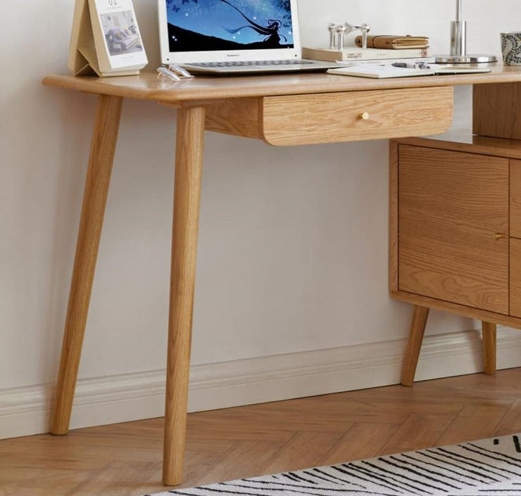 Oak solid wood Telescopic office desk )