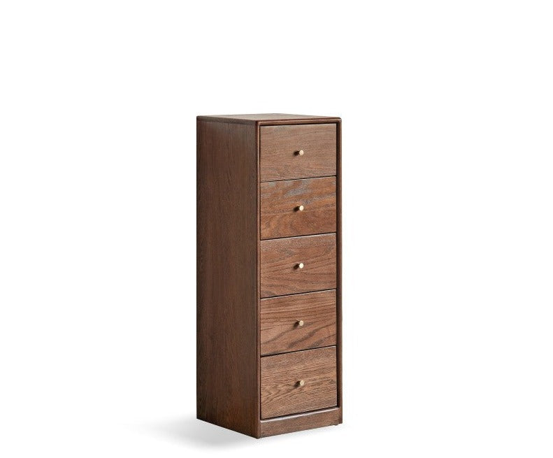 Oak, Beech solid wood side cabinet, multi-functional storage: