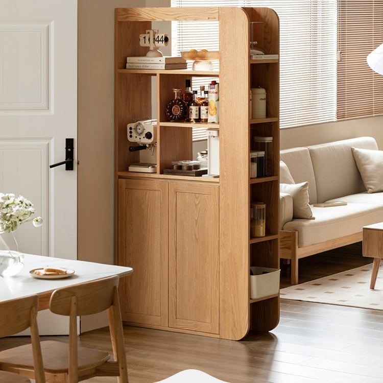 Oak solid wood entrance partition cabinet