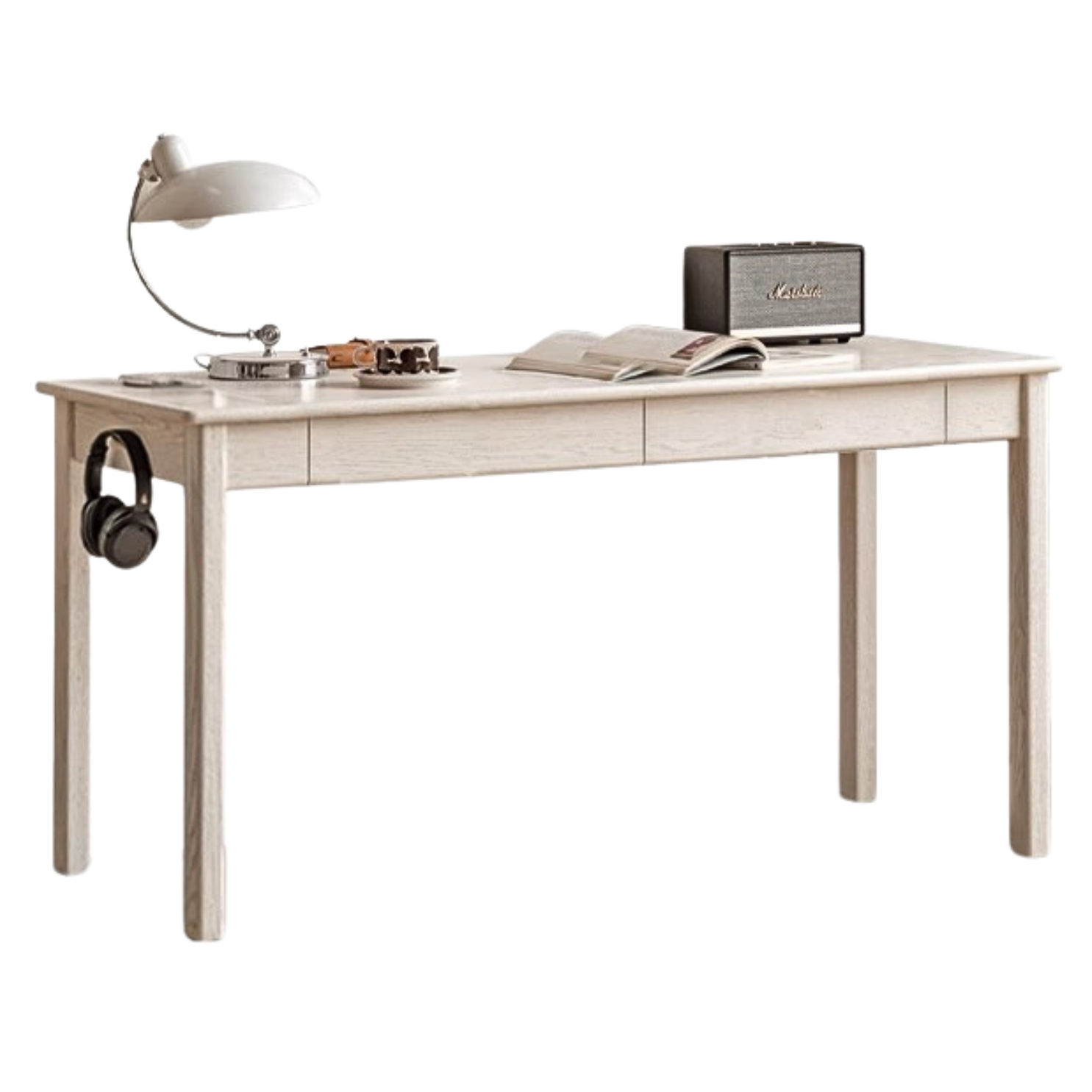 Oak solid wood Cream style Office desk