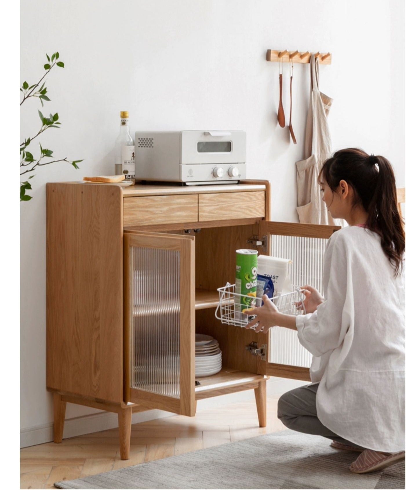 Oak solid wood Side Cabinets