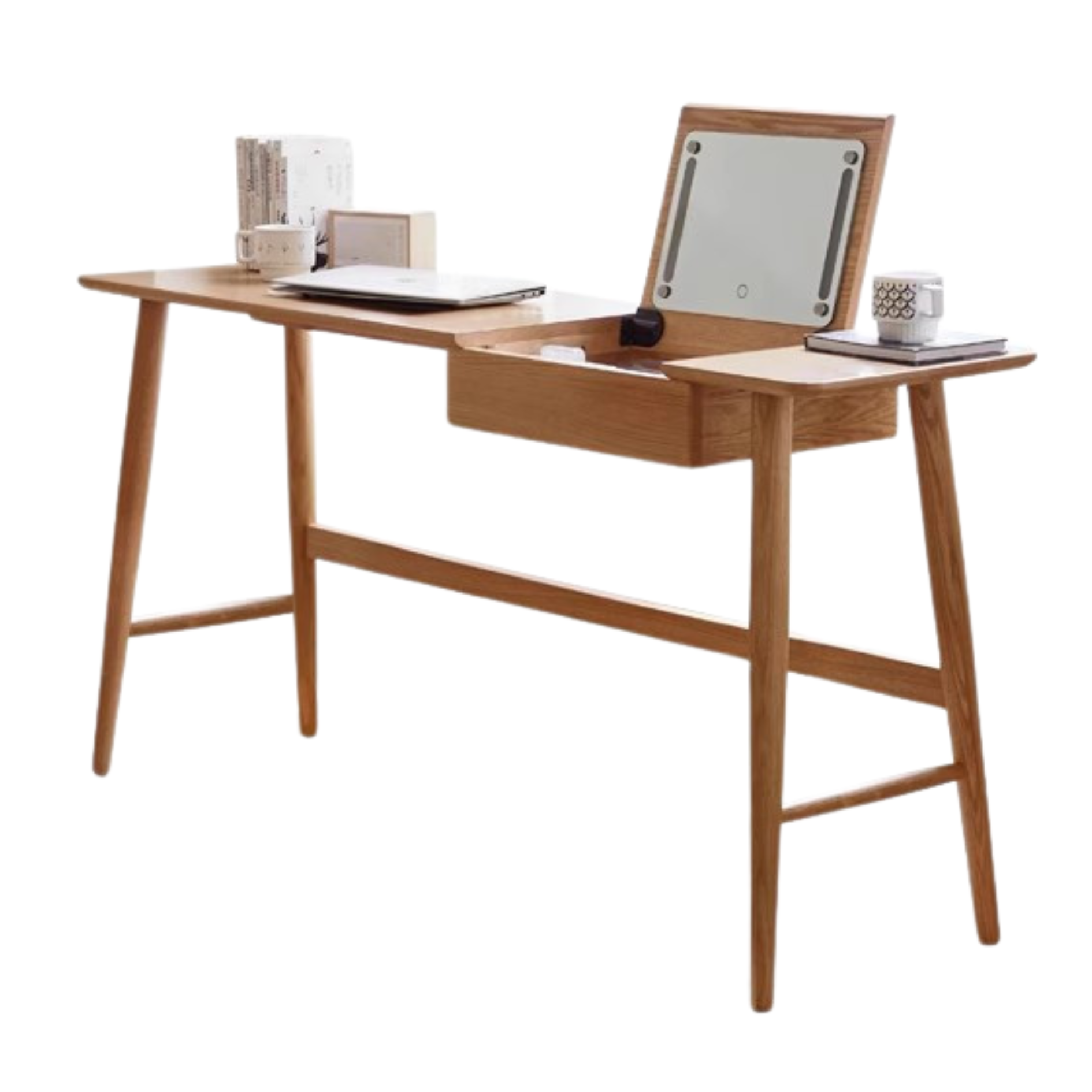 Oak solid wood Office desk and Dressing tables 2-in-1)