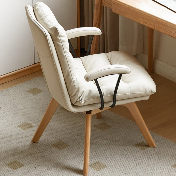 Beech solid wood rotating chair technical fabric
