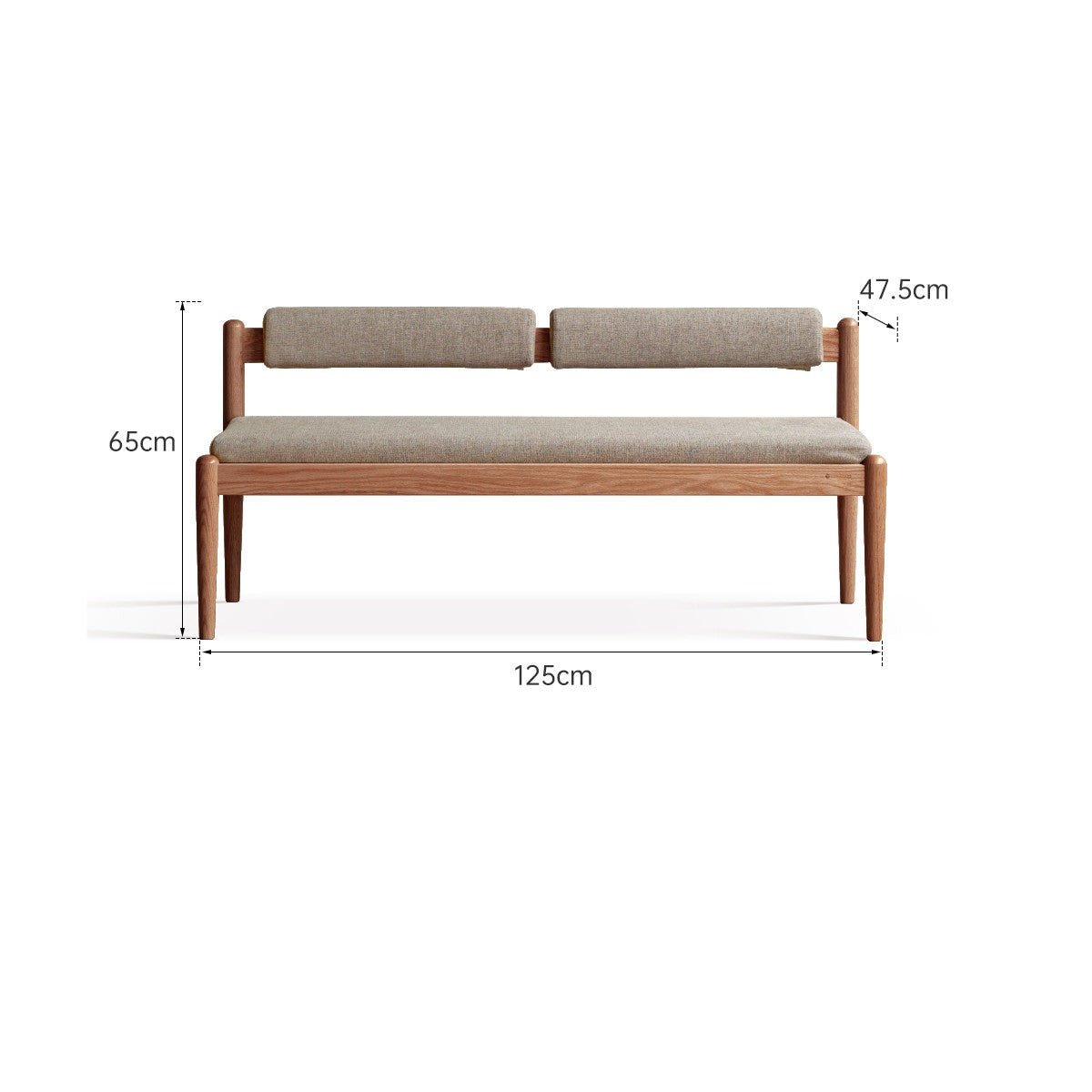 Oak solid wood Soft bench