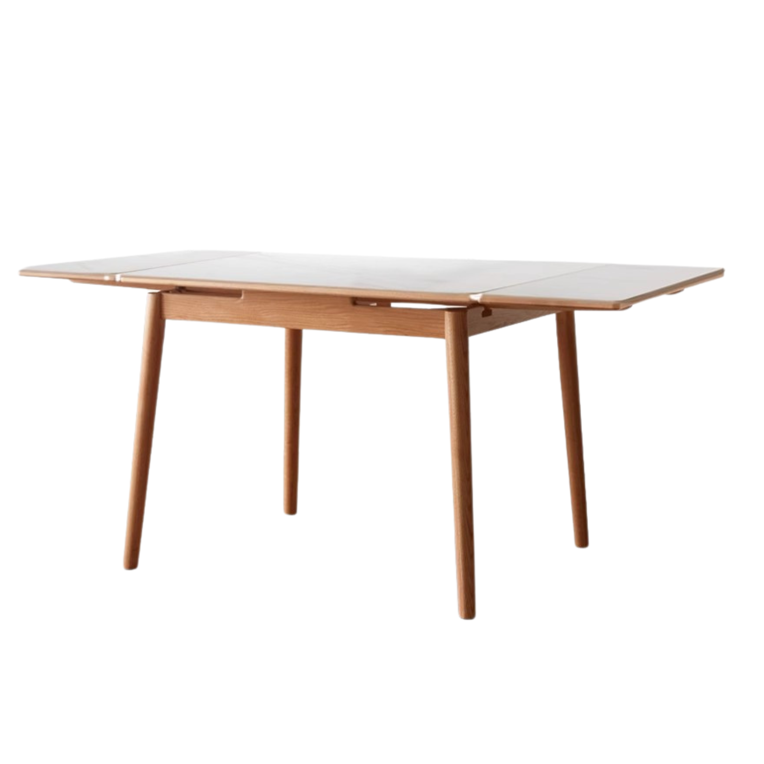 Oak solid wood Retractable dining table large tabletop
