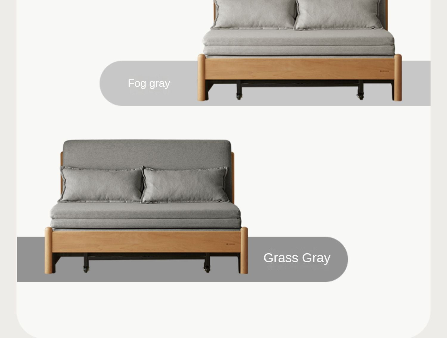 Beech, Birch solid wood sofa bed, Sleeper sofa