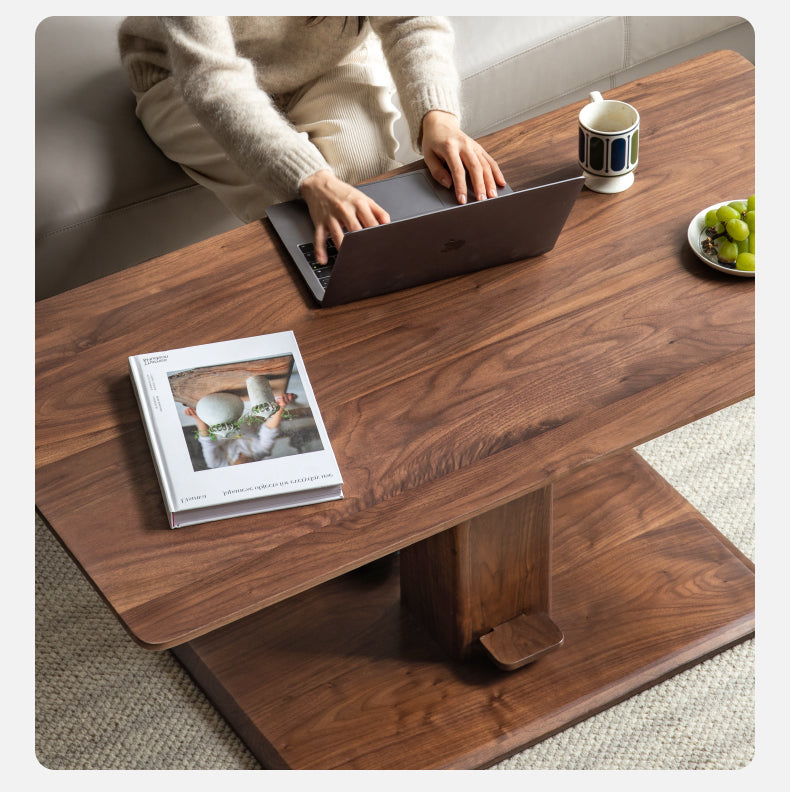 Black Walnut /Oak lift coffee table