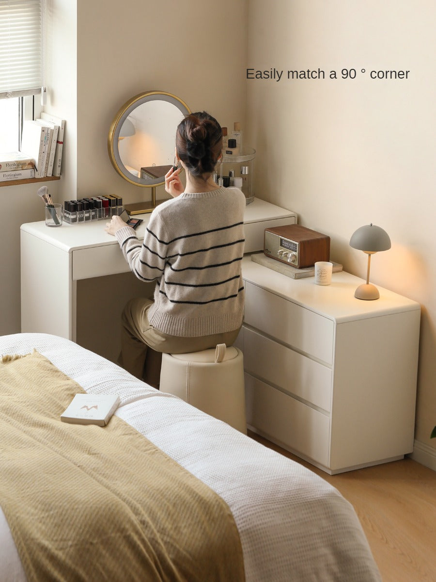 Poplar solid wood L shape Dressing table: