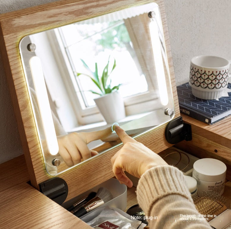 Oak solid wood Office desk and Dressing tables 2-in-1)