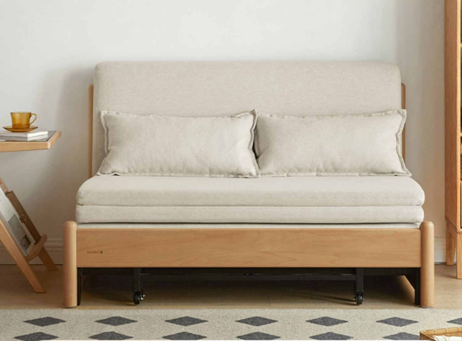 Beech, Birch solid wood sofa bed, Sleeper sofa