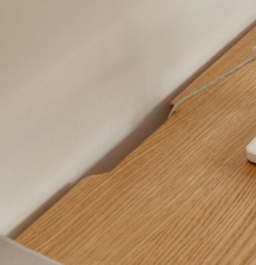 Oak solid wood Office desk spindle-shaped slanted legs: