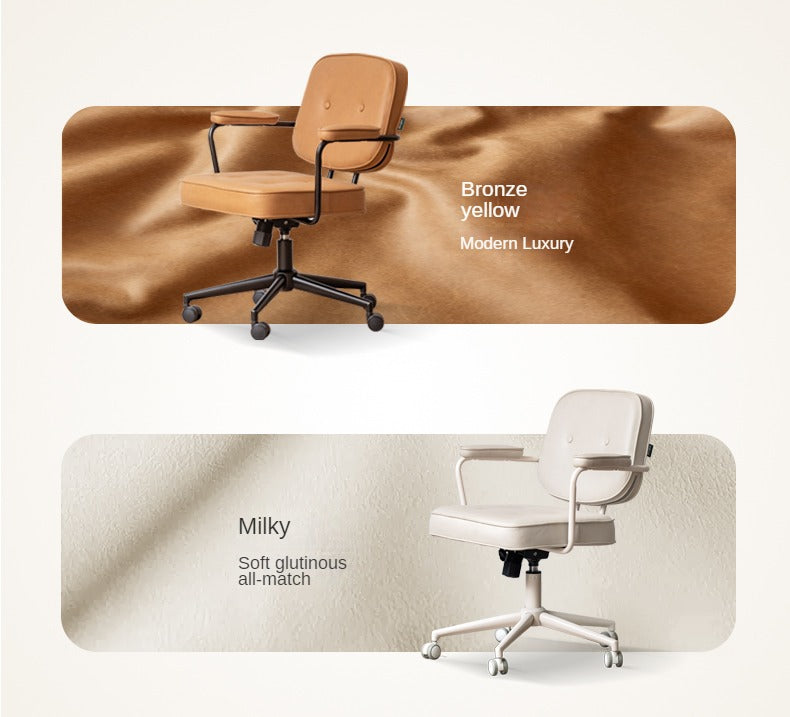 Genuine Leather, Technical fabric Office chair: