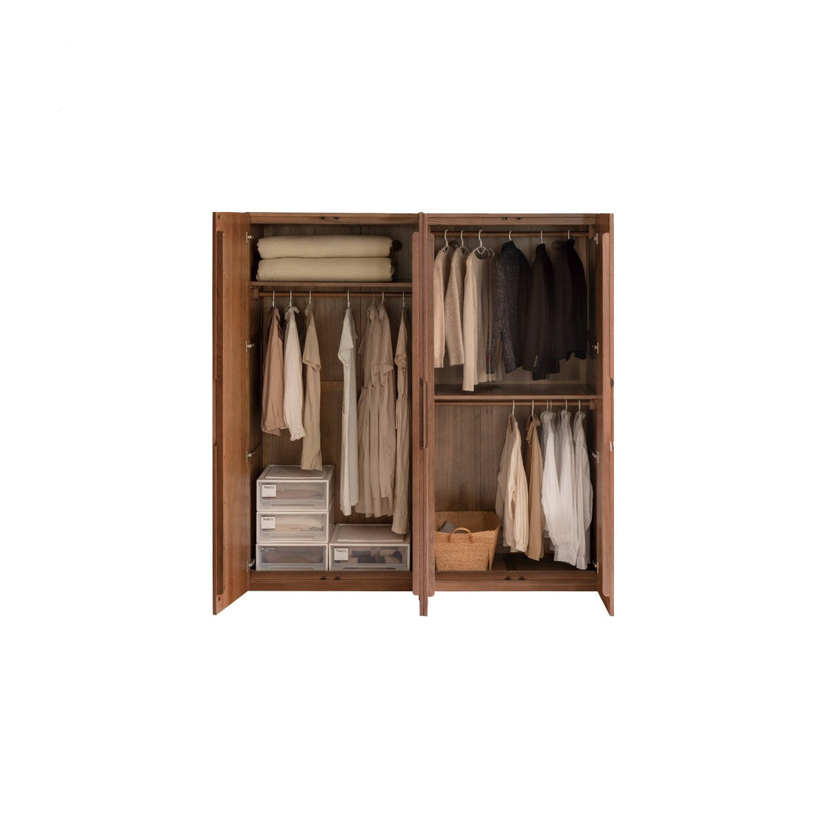 Oak solid wood wardrobe modern: