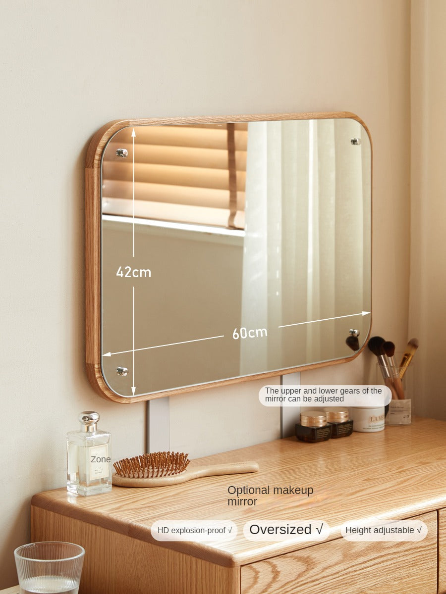 Oak solid wood retractable dressing table modern:
