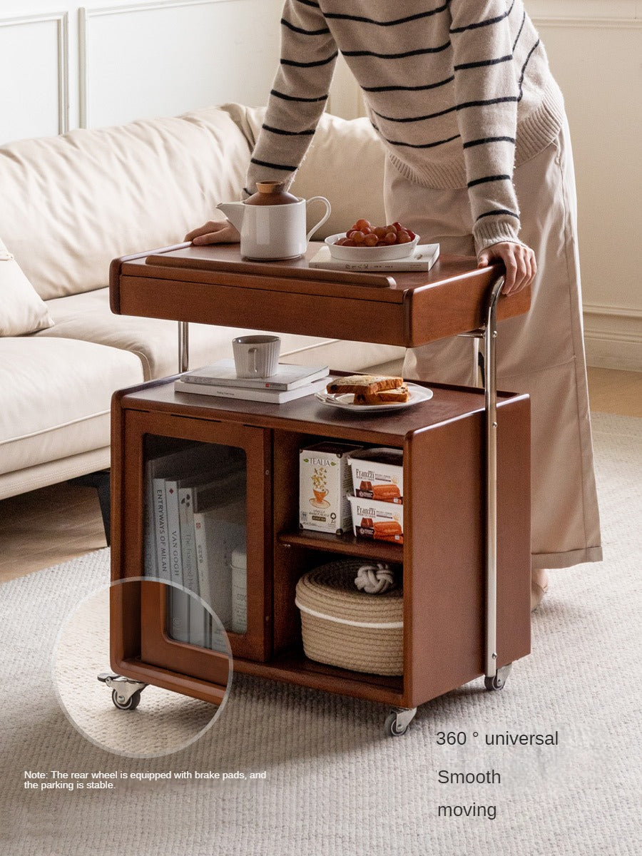 Poplar Solid Wood Side Cabinet Side Table