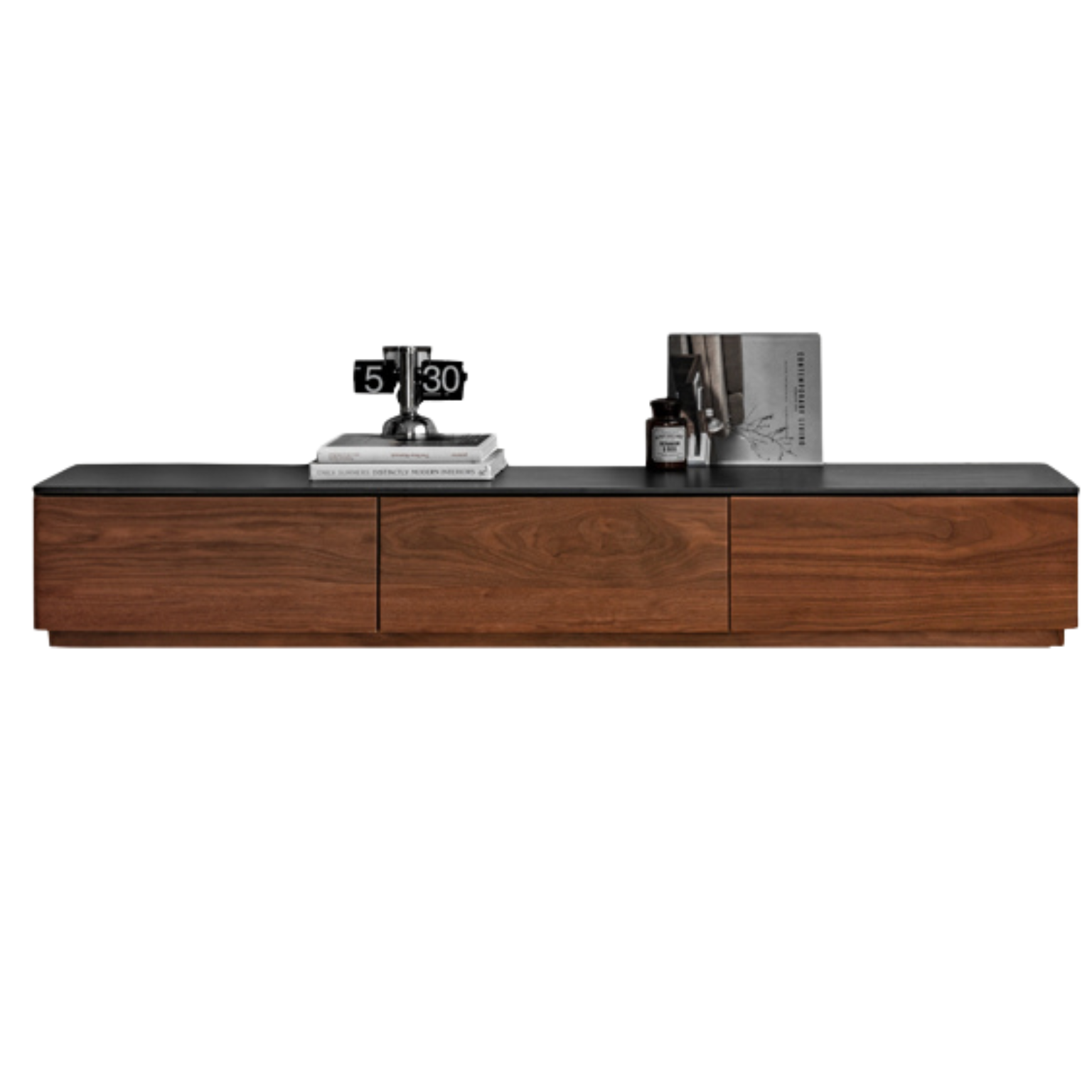 Black Walnut solid wood TV stand rock slab=