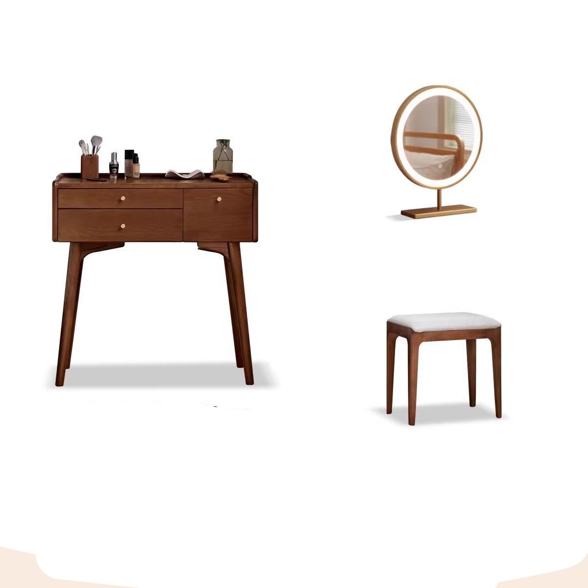 Black Walnut , Ash solid wood Dressing table: