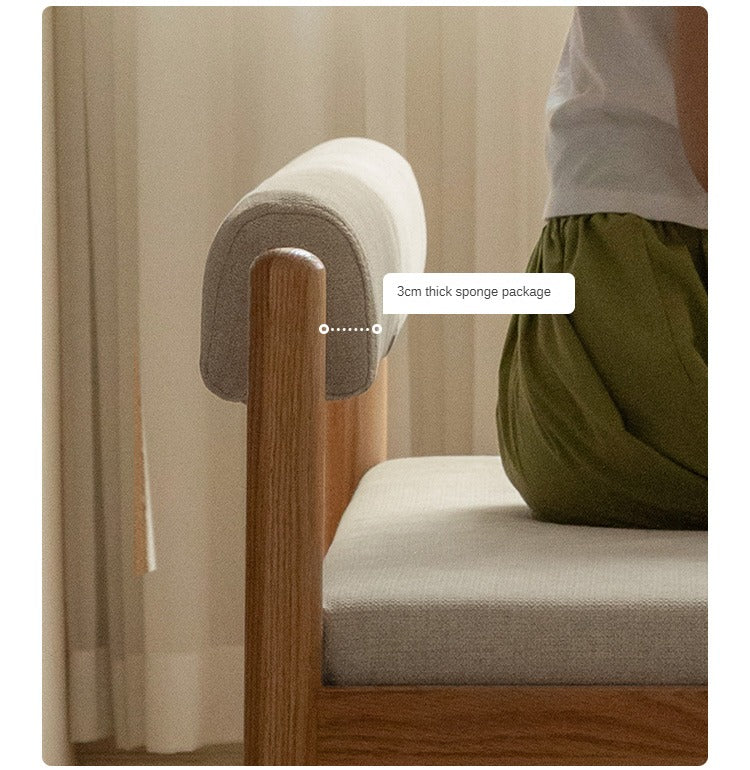 Oak solid wood Soft bench