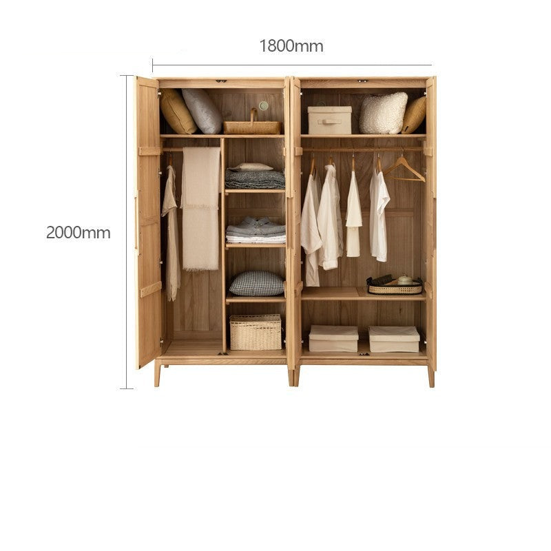 Ash solid wood wardrobe