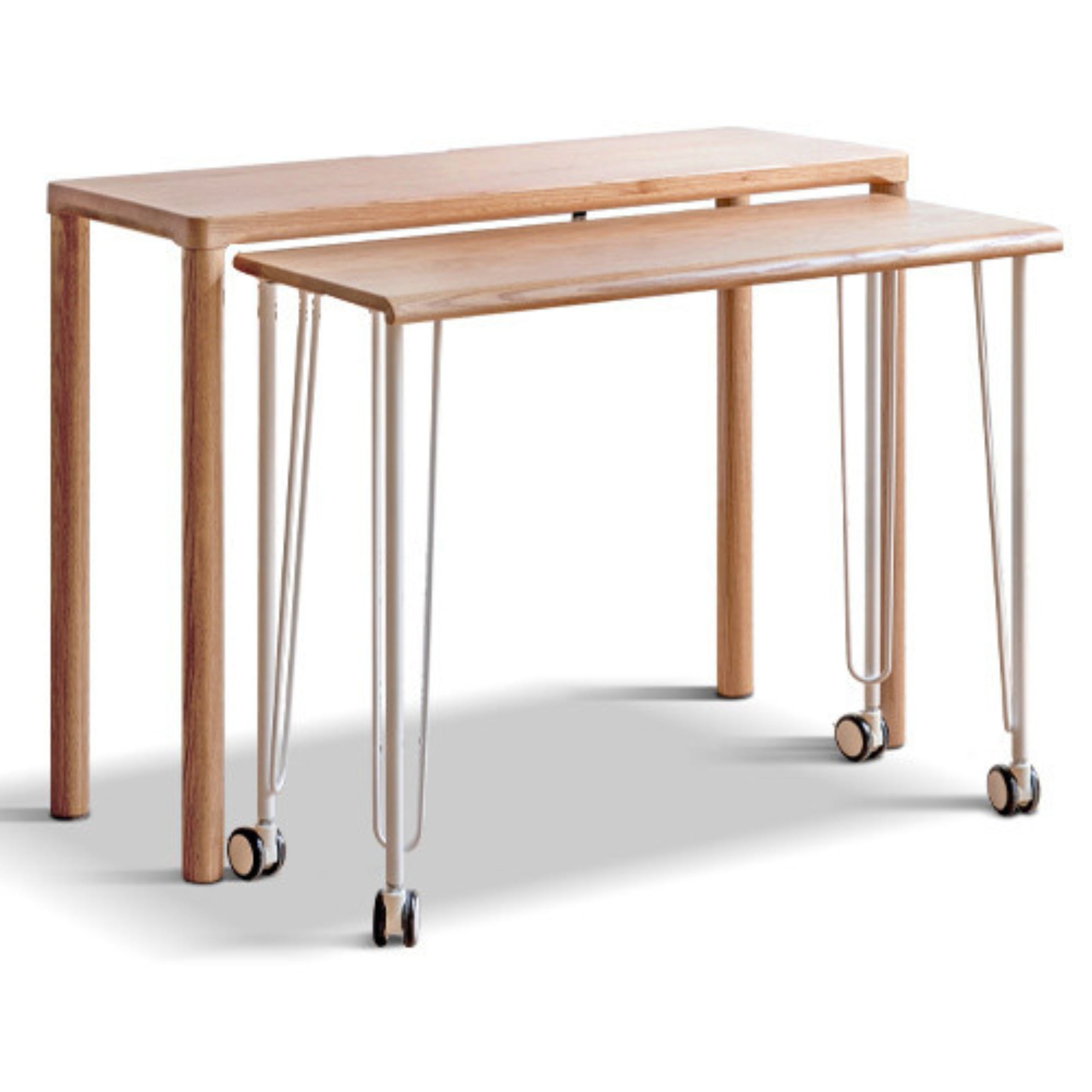 Oak solid wood Two-level stackable Office desks)