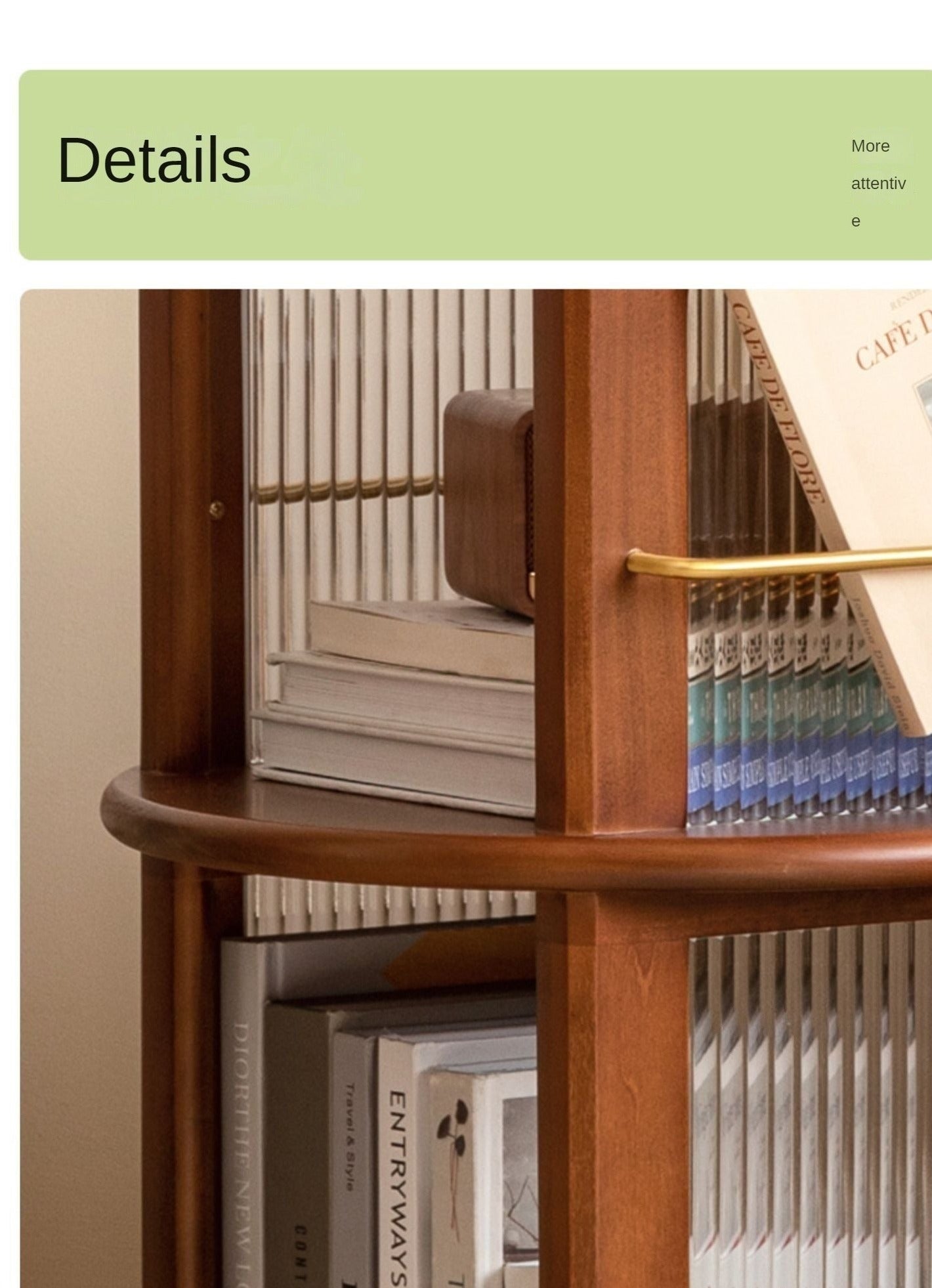 Poplar Solid Wood Side Table, Retro Storage Rack rotated 360°