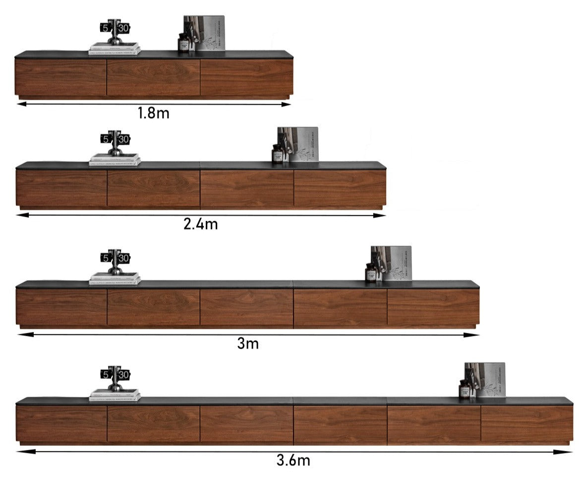 Black Walnut solid wood TV stand rock slab=