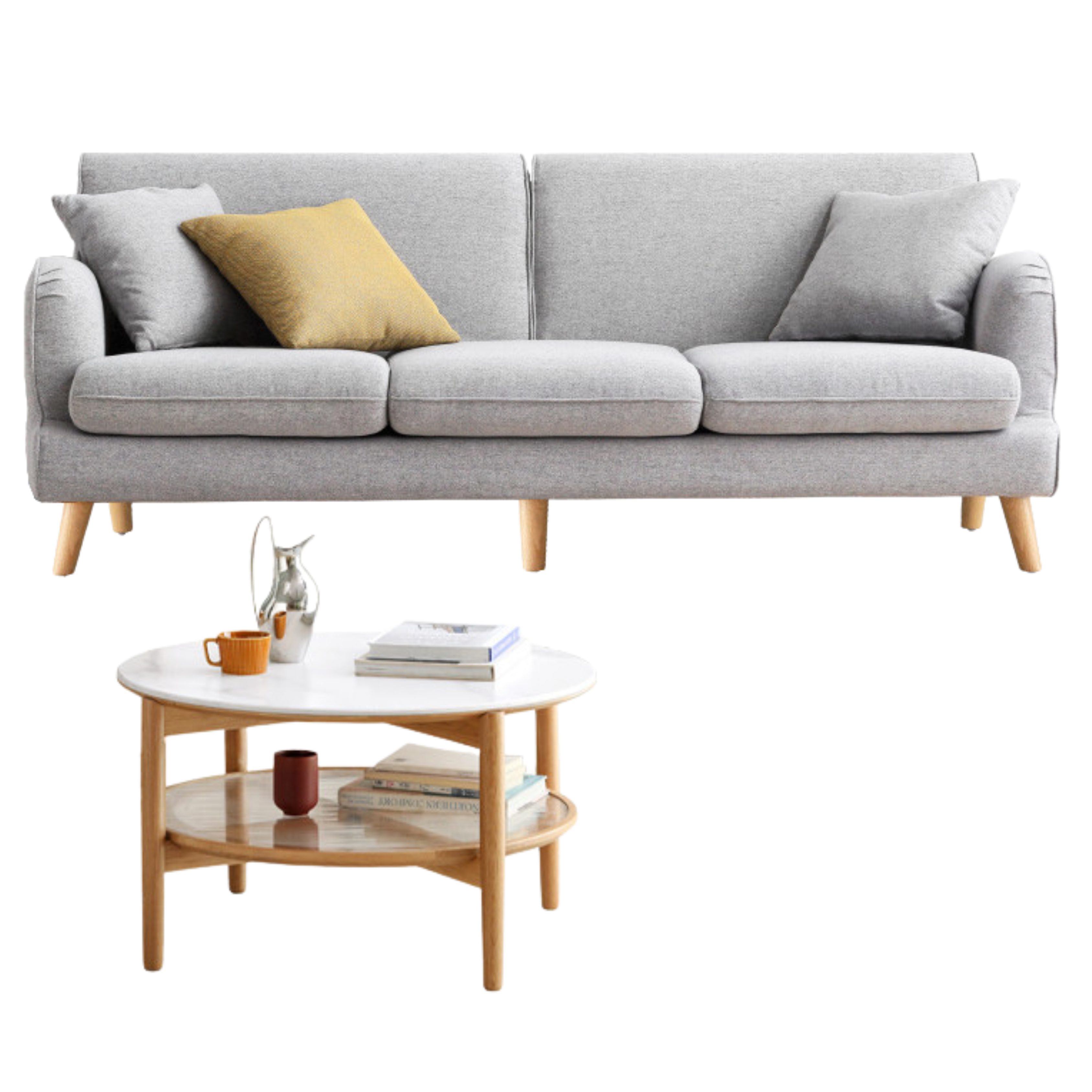 Simple modern fabric sofa)