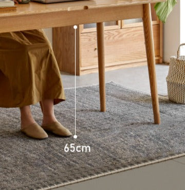 Oak solid wood Office desk spindle-shaped slanted legs: