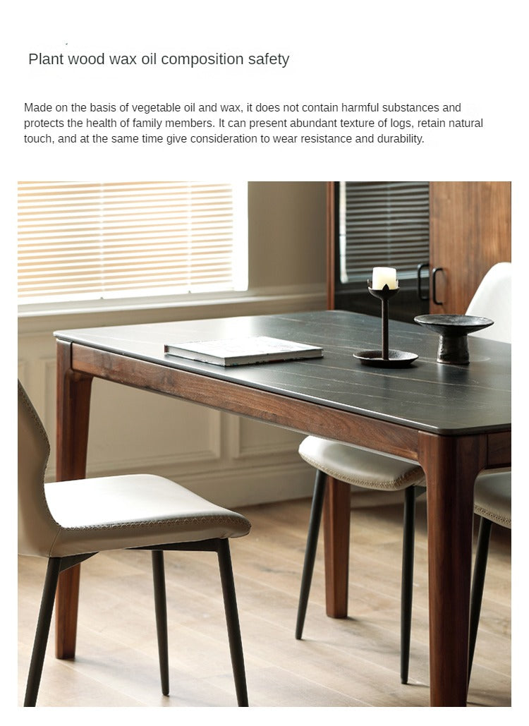 Black walnut Dining Tables with slate top-