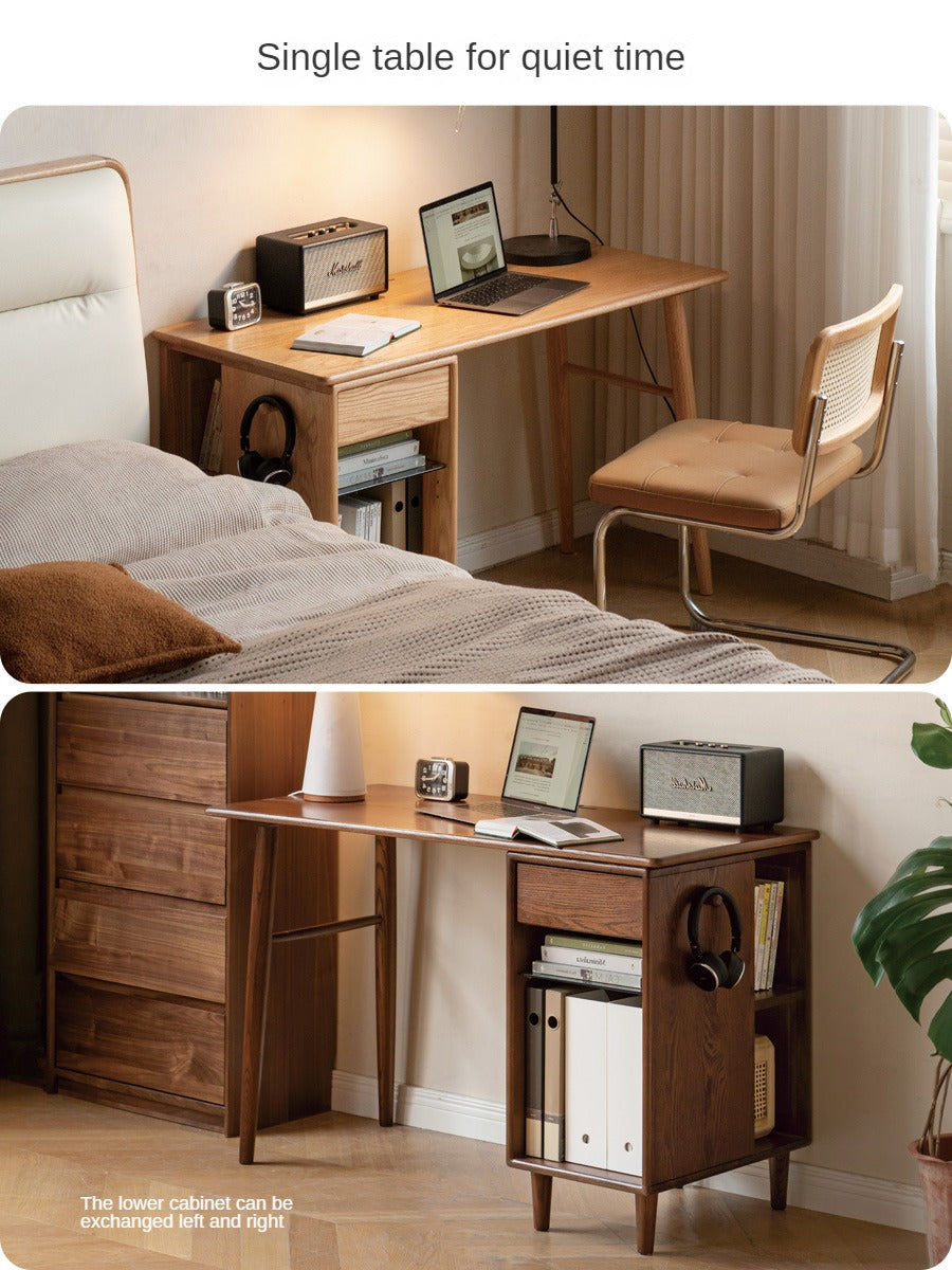 Oak solid wood Double Office desk )