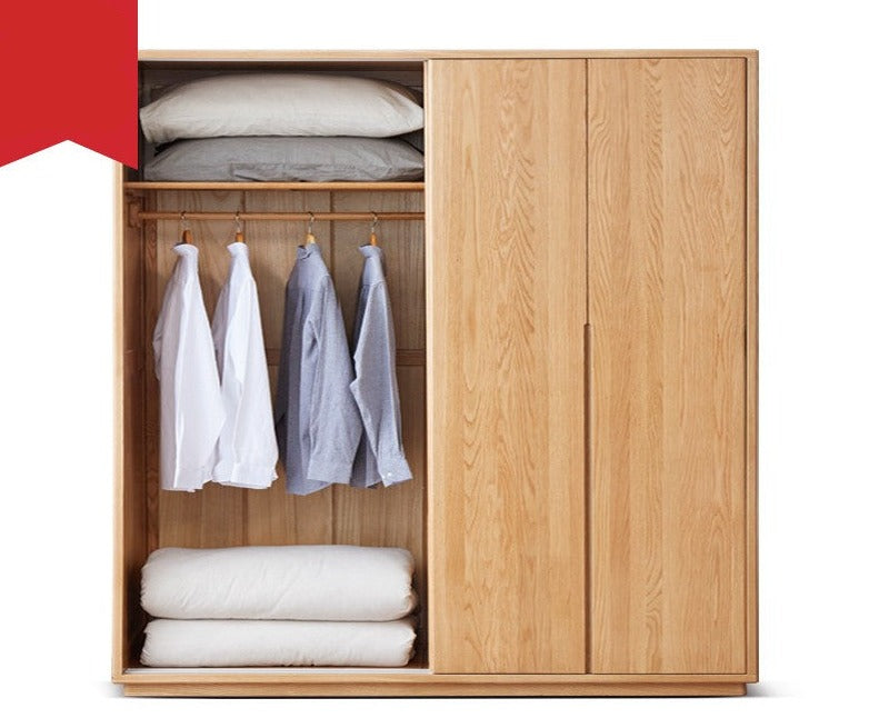 Oak solid wood Wardrobe sliding door
