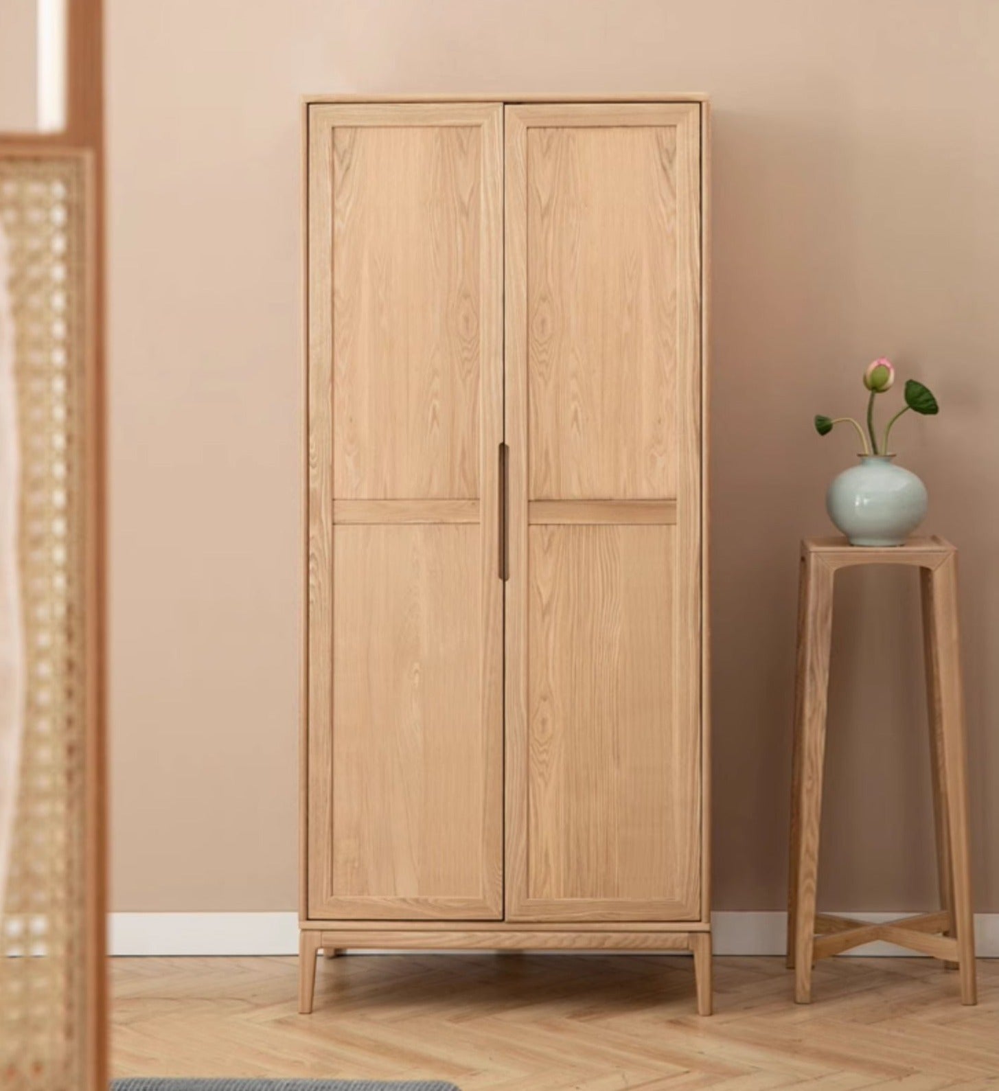 Ash solid wood wardrobe