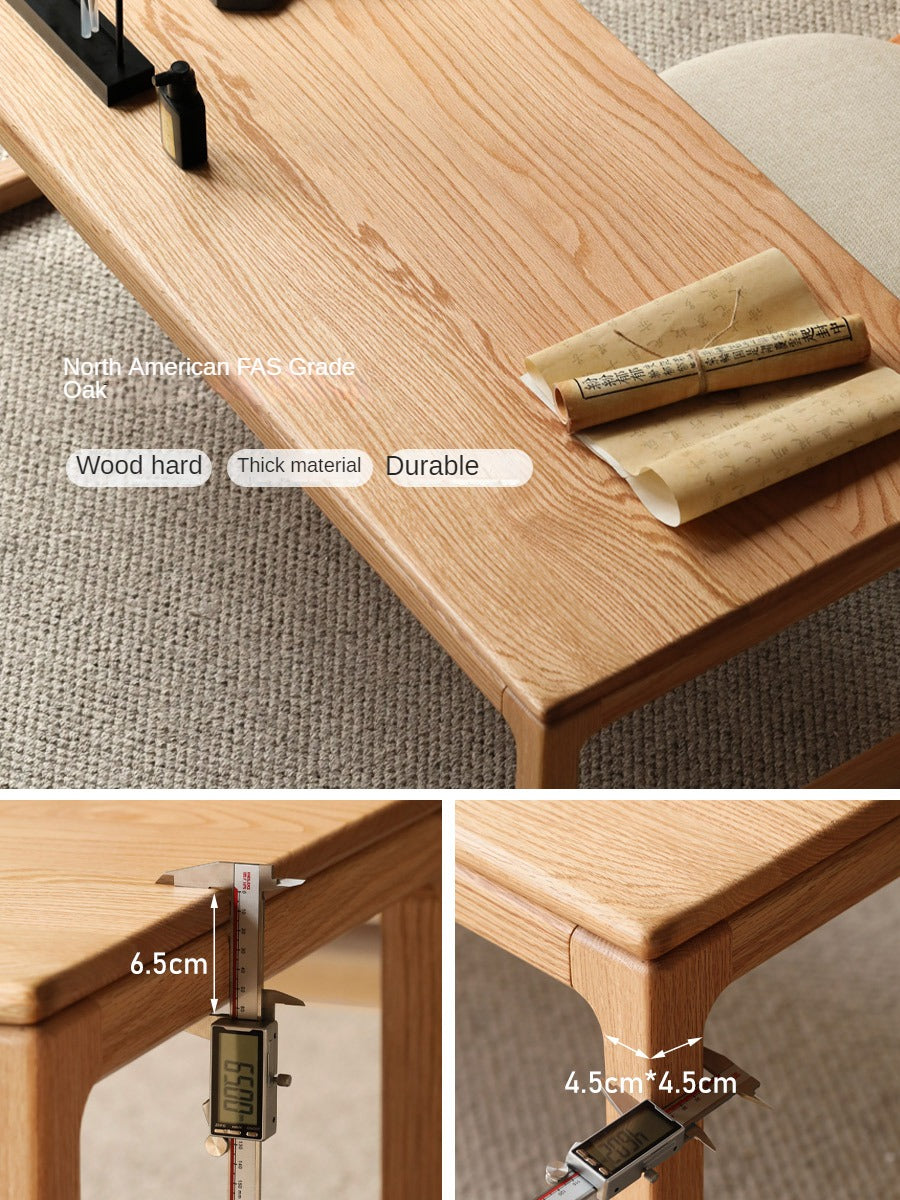 Oak, Black Walnut solid wood Japanese style coffee table