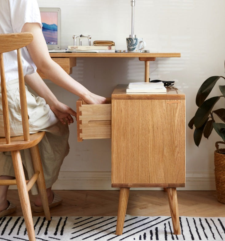 Oak solid wood Telescopic office desk )