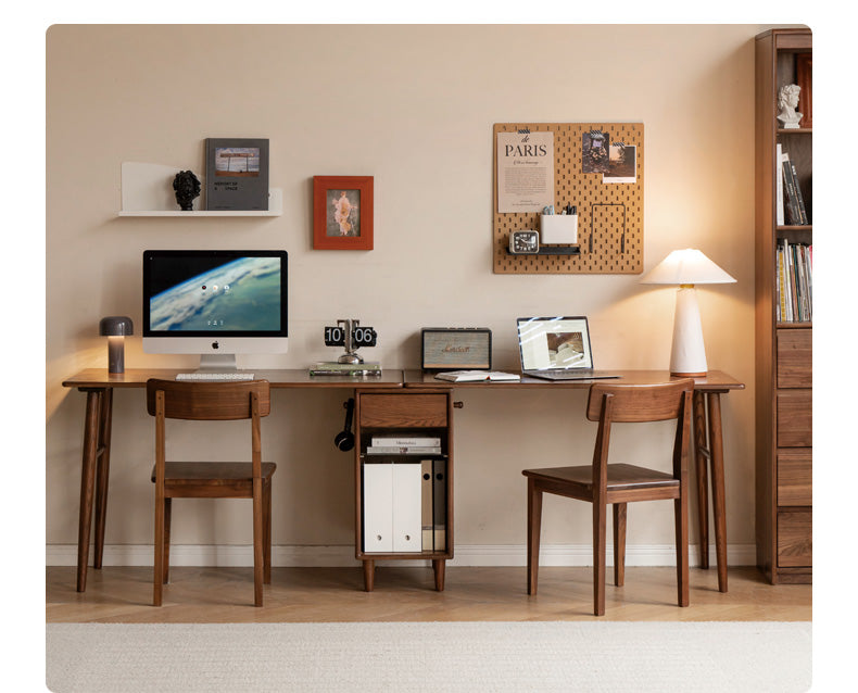 Oak solid wood Double Office desk )