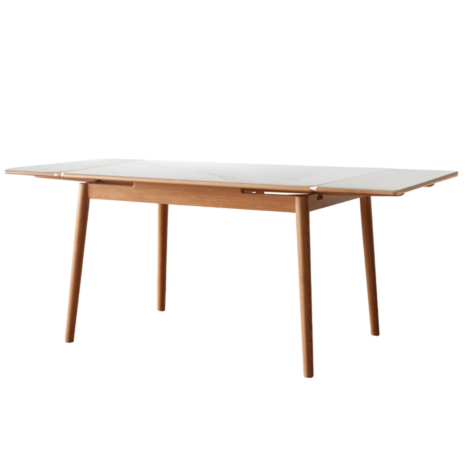 Oak solid wood Retractable dining table large tabletop