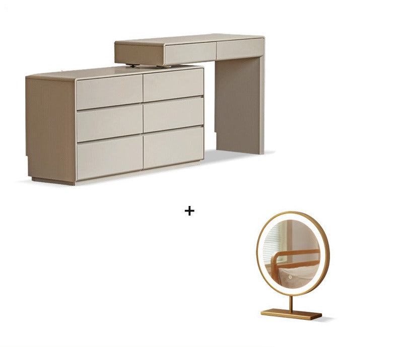 Poplar solid wood L shape Dressing table: