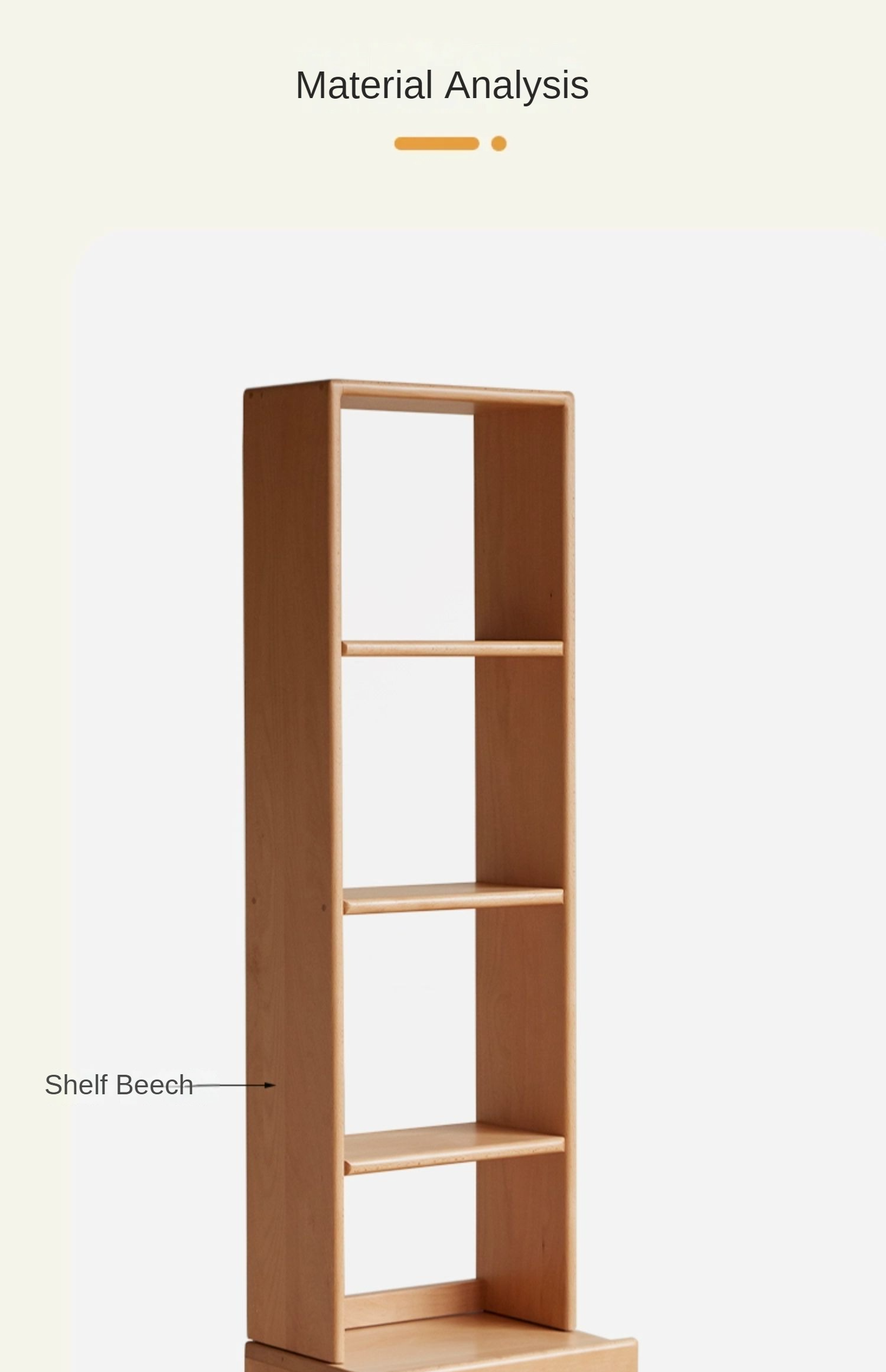 Beech solid wood bedside table and elevated storage rack, bedside ...