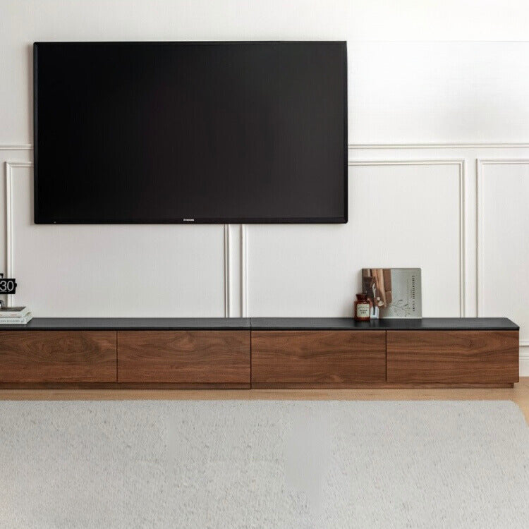 Black Walnut solid wood TV stand rock slab=