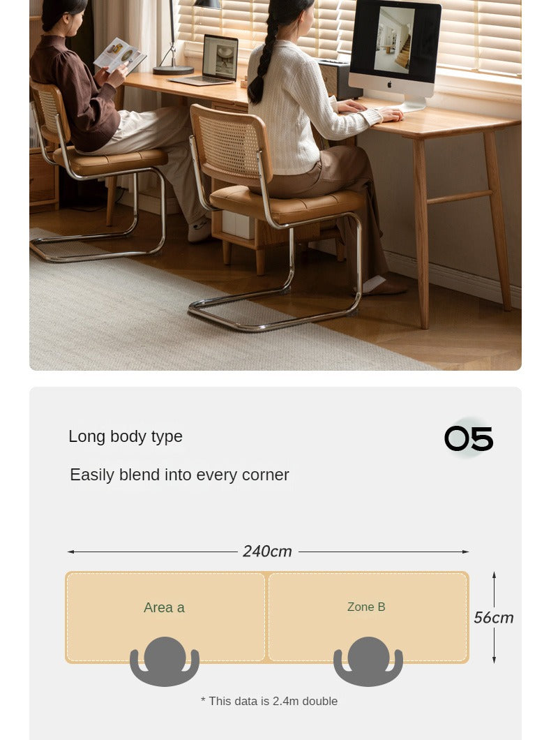 Oak solid wood Double Office desk )