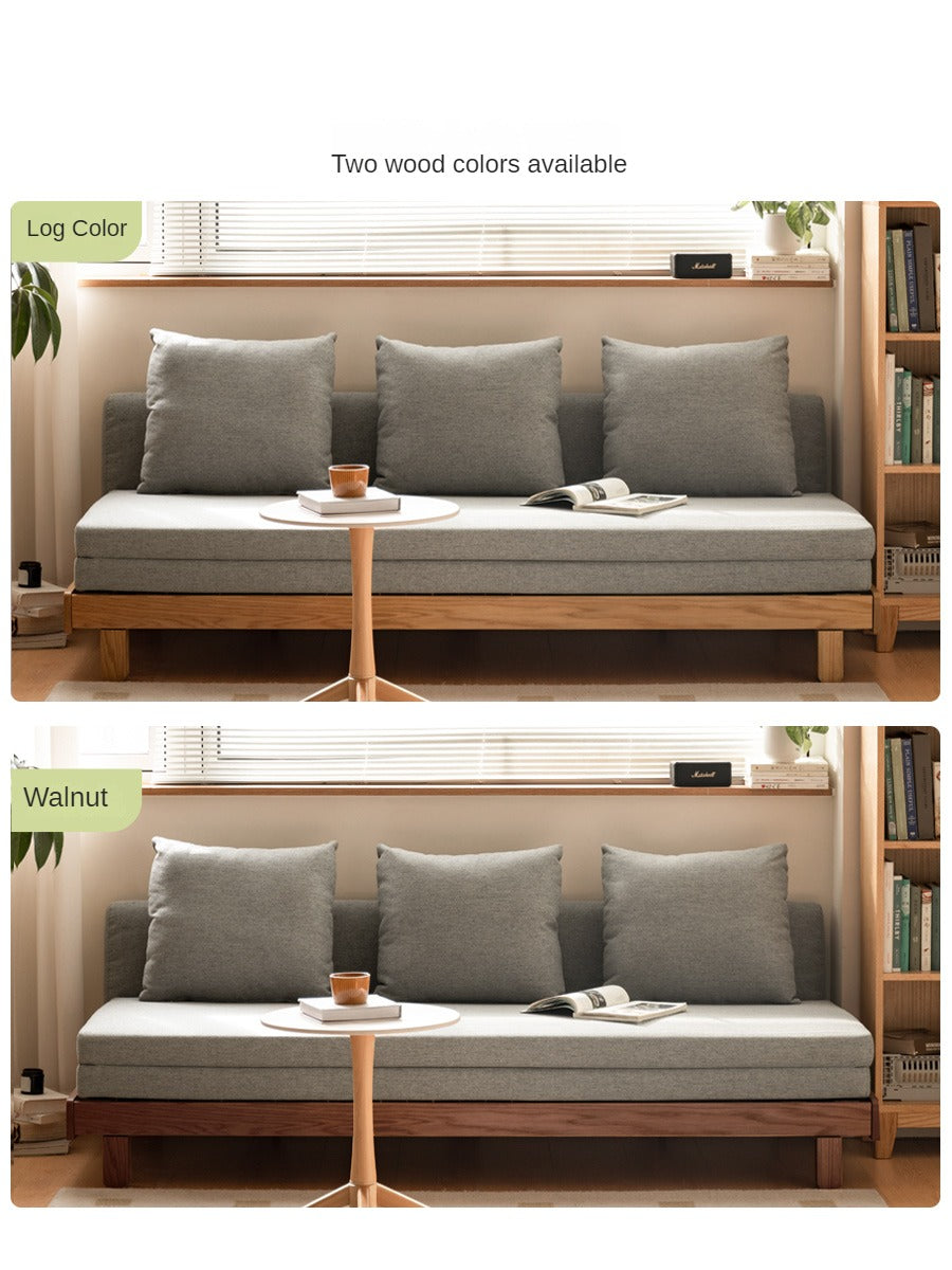 Oak, Beech solid wood sofa bed