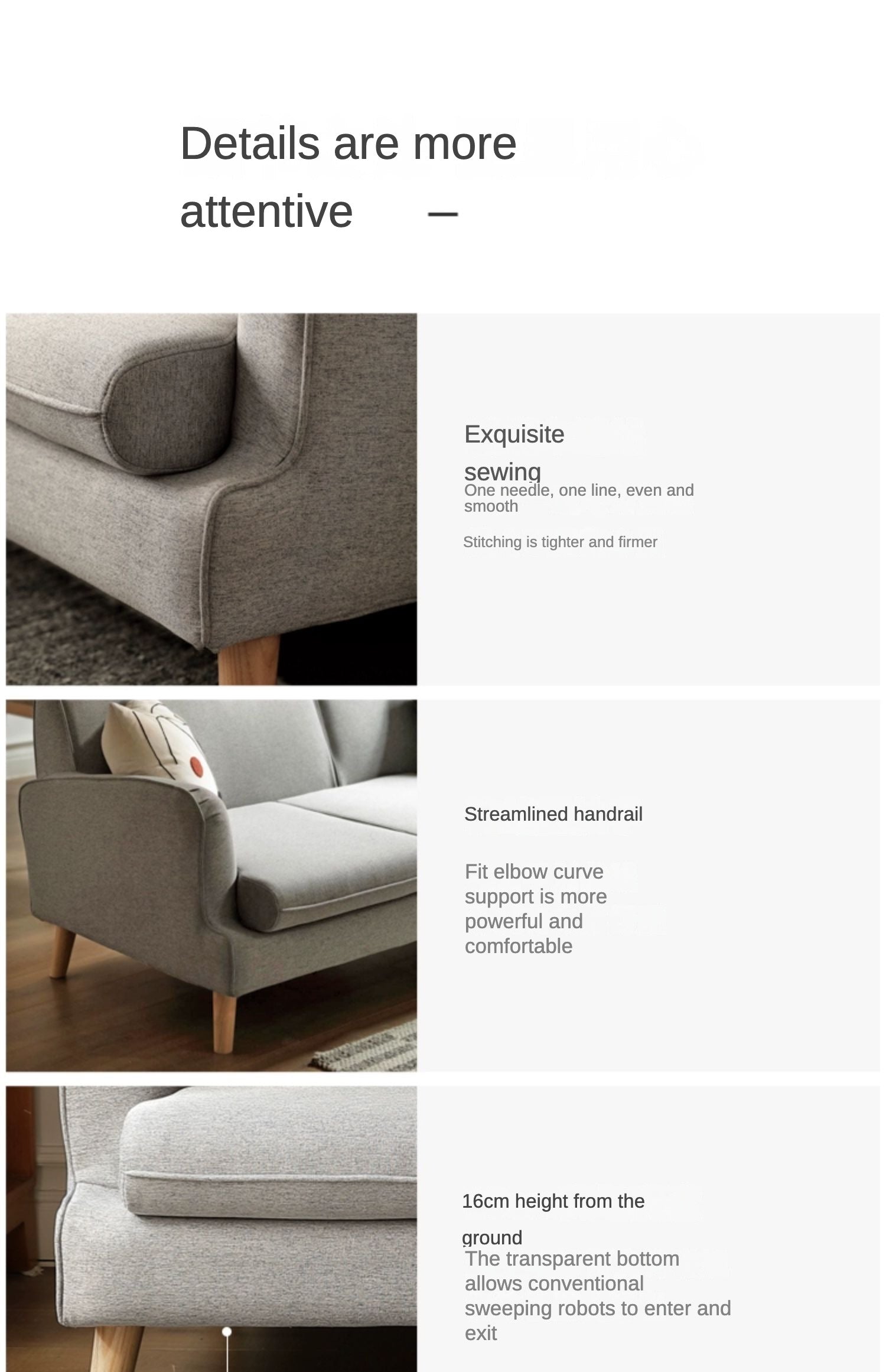 Simple modern fabric sofa)