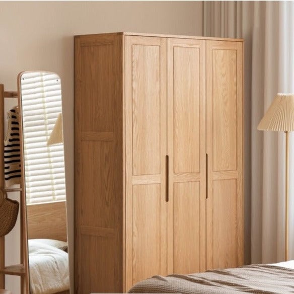 Oak Solid Wood narrow Wardrobe: